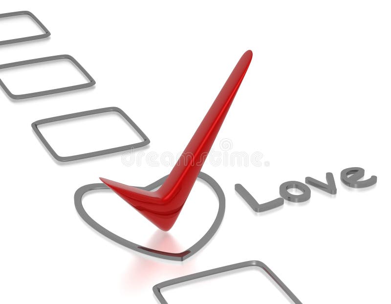Love checklist stock illustration. Illustration of okay - 22611730