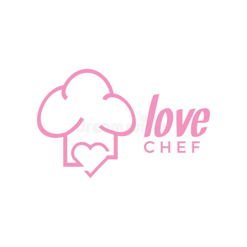 Love Chef Logo Design Inspiration Stock Vector - Illustration of fast ...