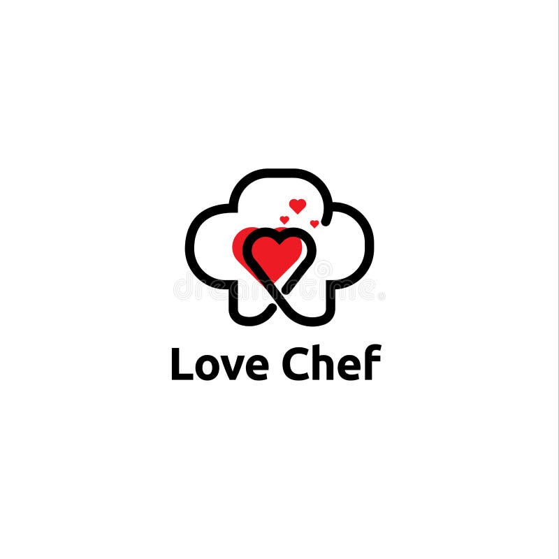 Love Chef Logo Vector Concept, Icon, Element, and Template for Business ...