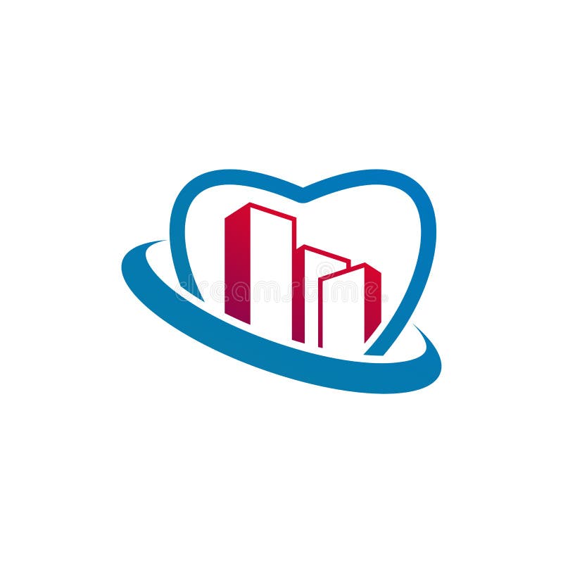 Love City Logo Vector Template, Creative Building Logo Design Concepts ...