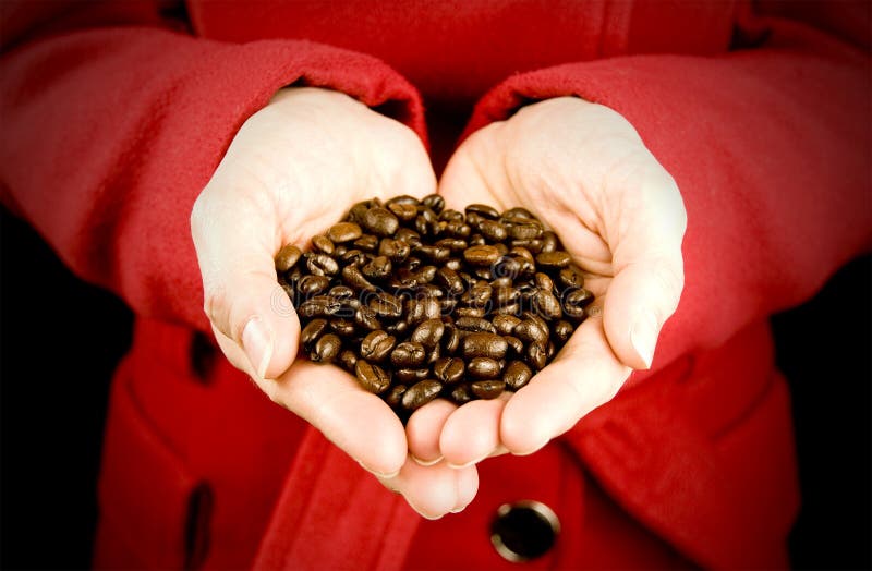 Love coffee stock photo. Image of copy, love, beans, sack - 23449014