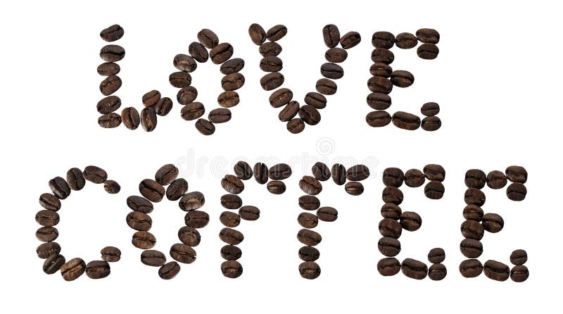 Love Coffee Sign Lined Coffee Beans Stock Photos - Free & Royalty-Free ...