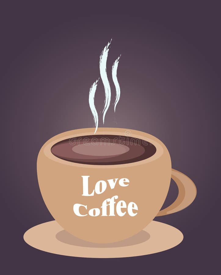Love Coffee stock vector. Illustration of flavour, business - 48777306