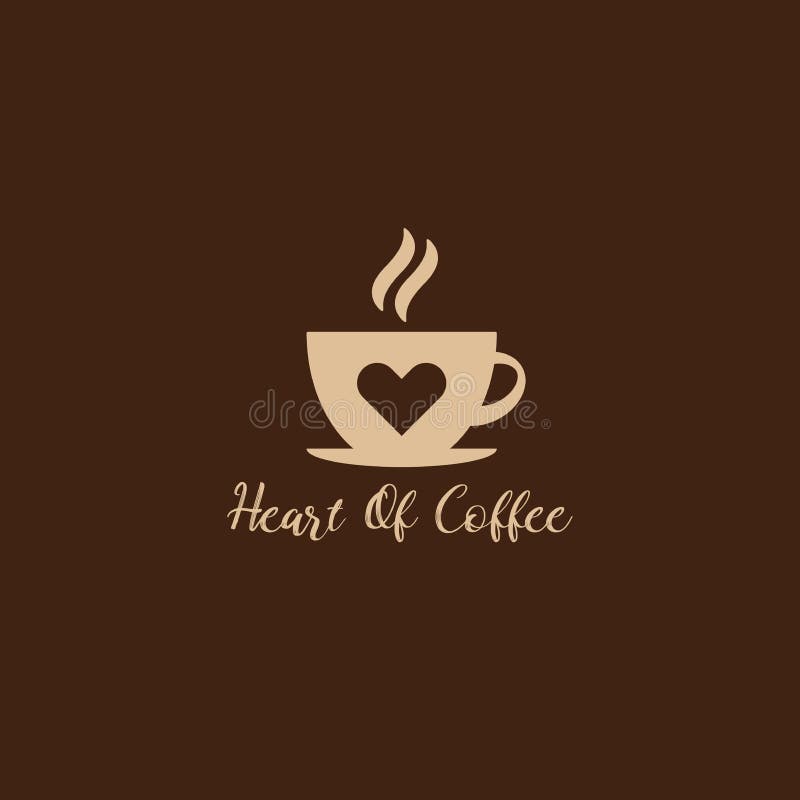 Love of Coffee Vector Logo Design Stock Vector - Illustration of symbol ...