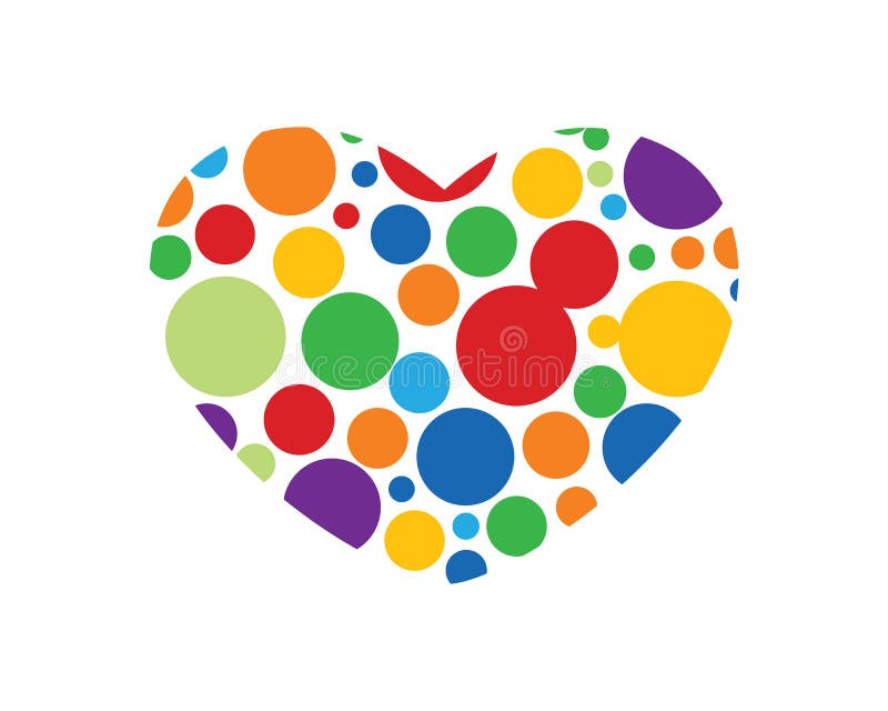 Love Combined with Circles Illustration Stock Vector - Illustration of ...