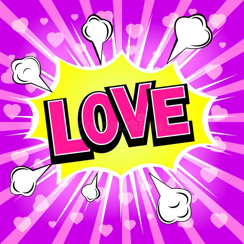 Love. Comic Speech Bubble, Catroon. Vector Illustration. Stock Vector ...