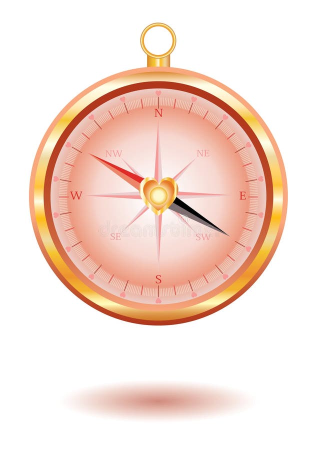 Love compass stock illustration. Illustration of direction - 21183846