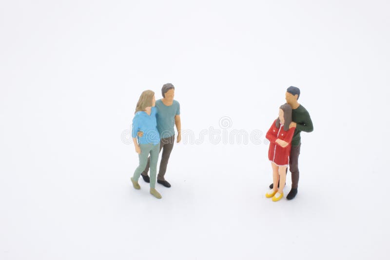 The Love Concept. Miniature People: Small Couple Figures Stock Photo ...