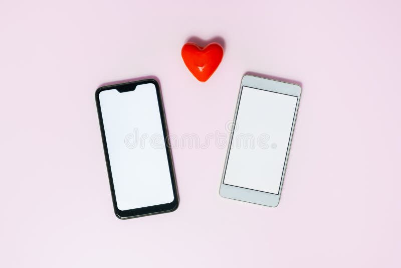 Love Text Messages on the Phone Stock Photo - Image of online, color ...