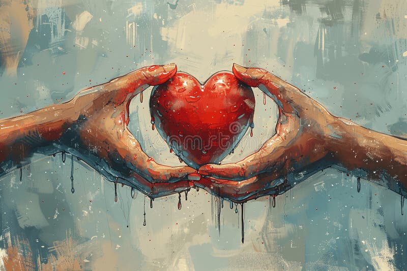 Love Connection: Hands Join Heart Stock Illustration - Illustration of ...
