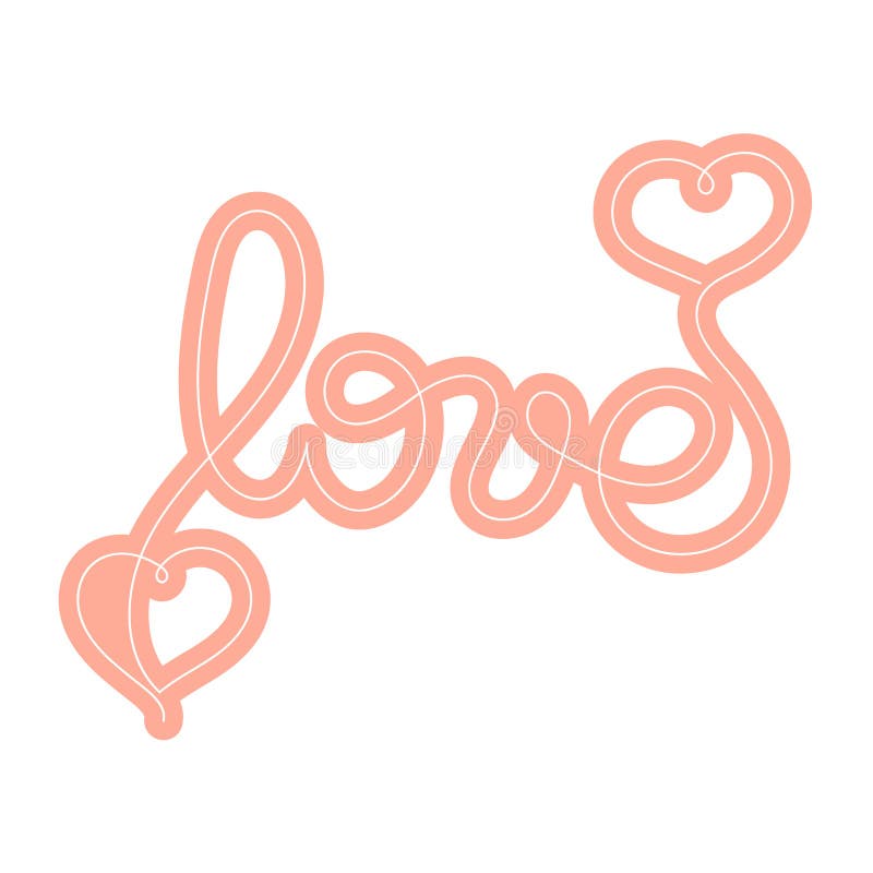Love. Continuous Drawing of a Single Line Stock Vector - Illustration ...