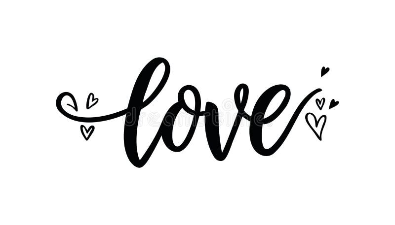 LOVE. Continuous Line Script Cursive Text Love Stock Vector - Illustration of hand, background ...