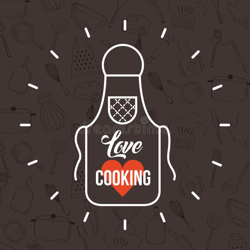 Love cooking flat stock vector. Illustration of table - 94498185