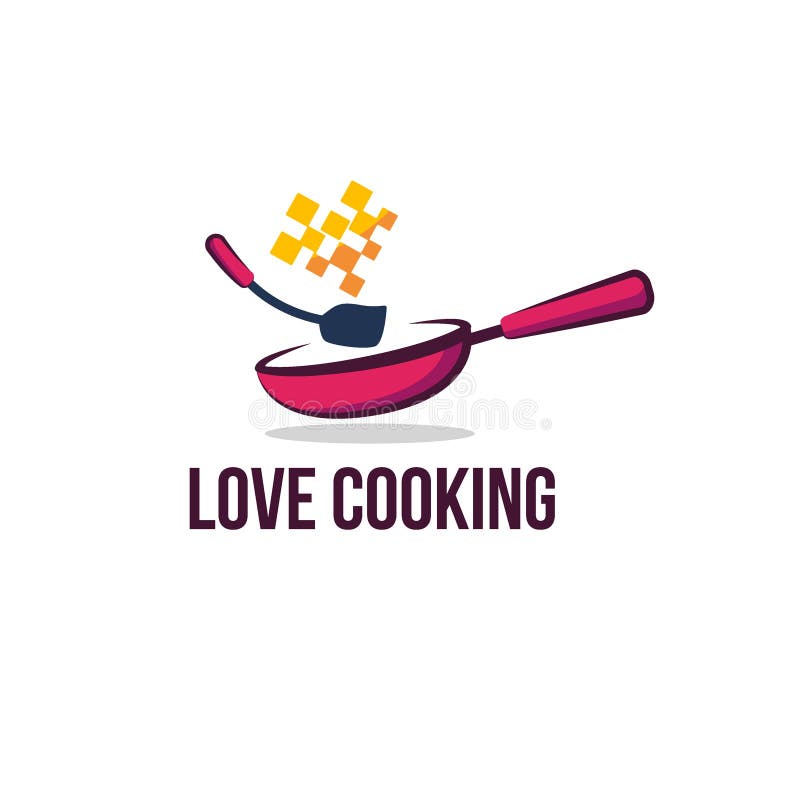 Love Cooking Vector Logo Template Stock Vector - Illustration of ...