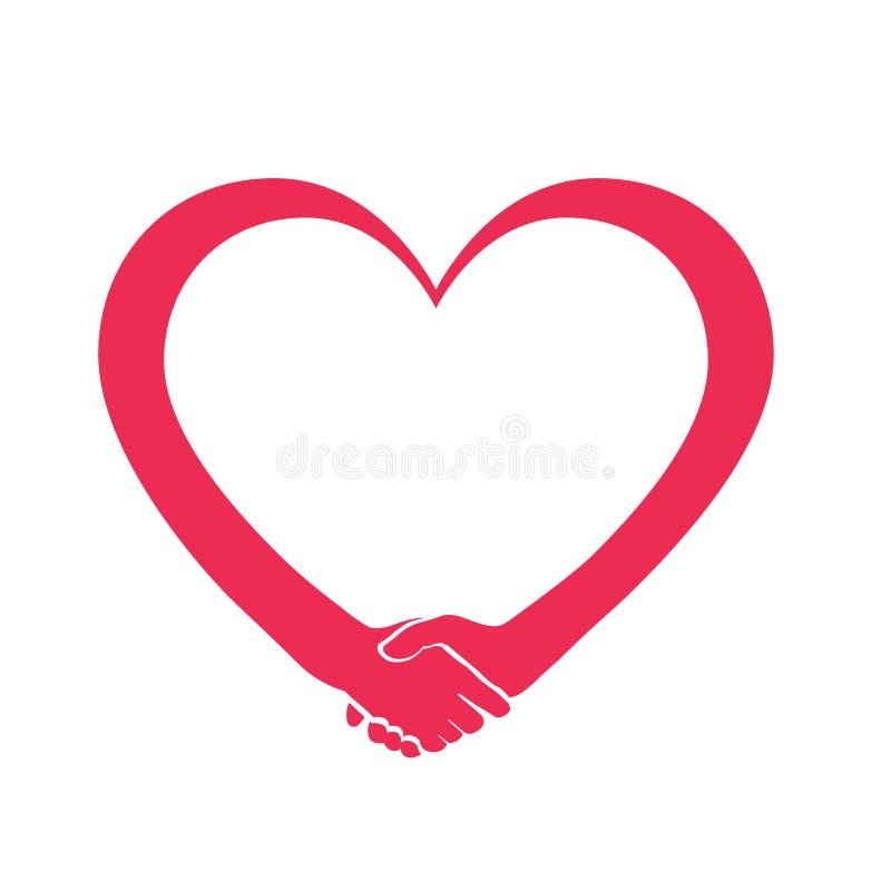 Love and Cooperation Heart Logo Stock Vector - Illustration of prevent ...