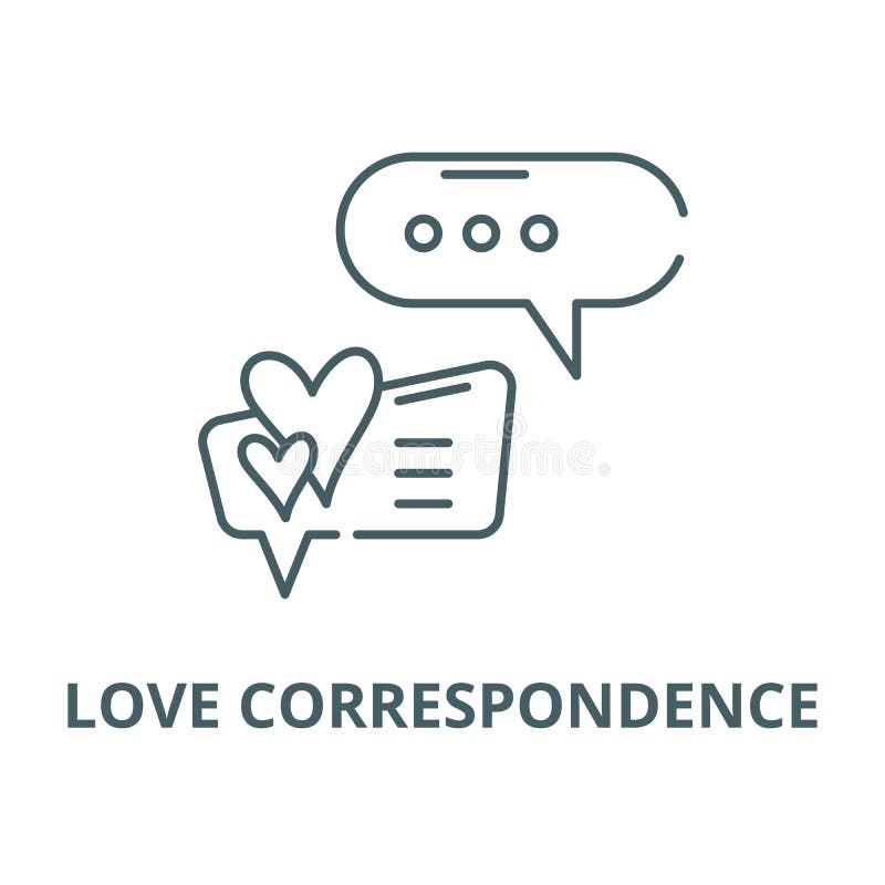 Business Correspondence Black Icon, Vector Sign on Isolated Background ...