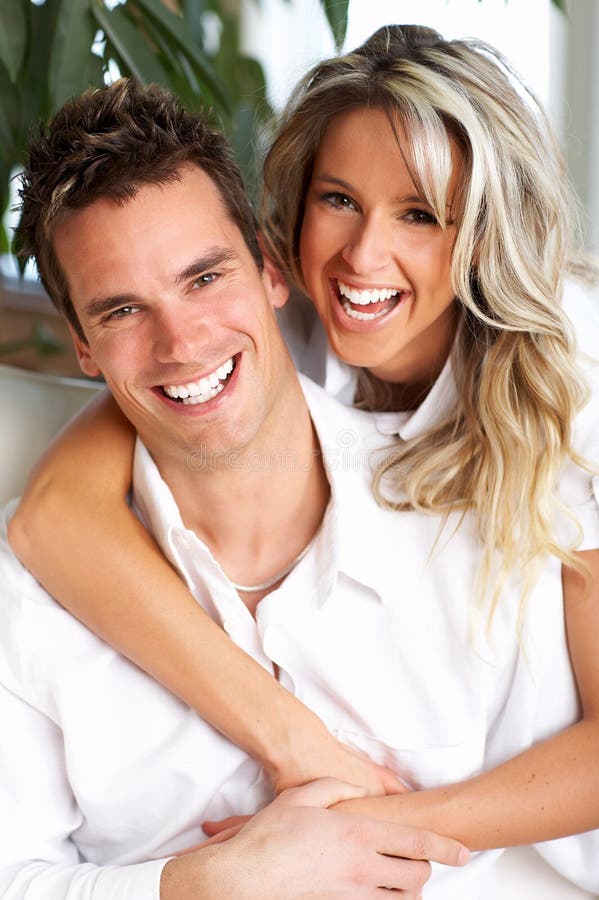 Couple in love stock image. Image of smile, green, background - 6306395