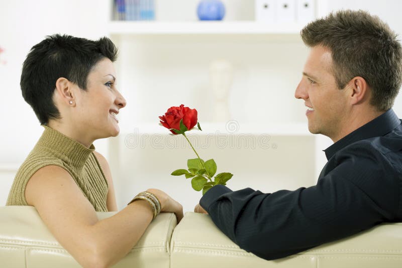 Love couple - rose stock photo. Image of happiness, dating - 7617814