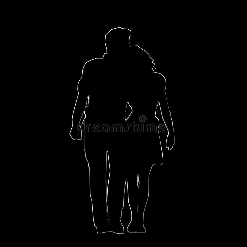 Love couples shadow stock illustration. Illustration of face - 270821312