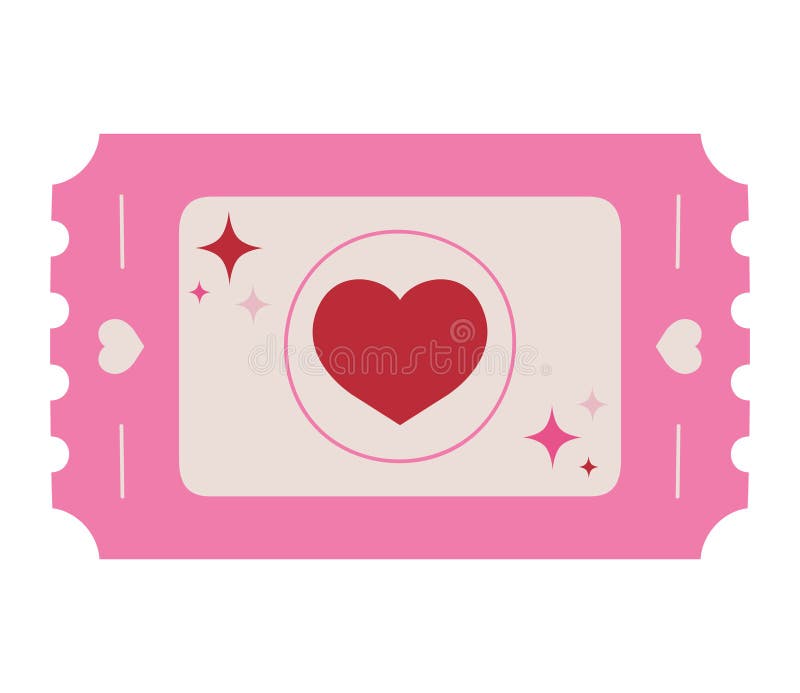 Love Coupon. Cute Ticket Design. Voucher or Valentine Gift for Couple ...