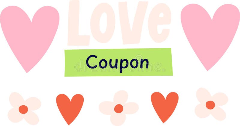 Love Coupon Lettering Banner Stock Vector - Illustration of design ...