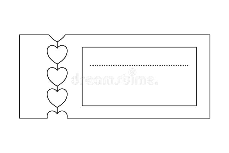 Love Coupon Vector Template Stock Vector - Illustration of icon, mockup ...