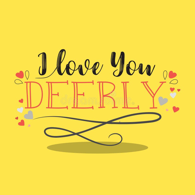 Love deer deerly 07 stock vector. Illustration of graphic - 197985957