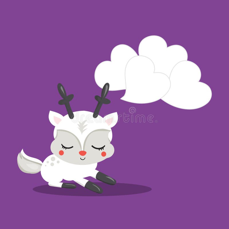 Love deer imagine 05 stock vector. Illustration of vector - 197985961