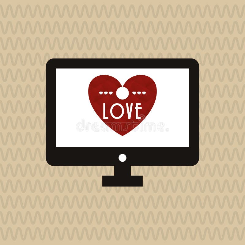 Love Design. Romantic Icon. Colorfull Illustration, Graph Stock ...