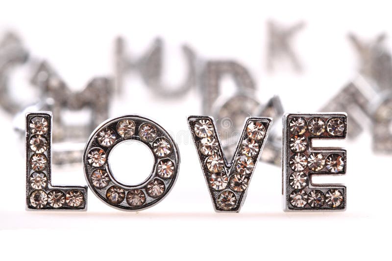Love (diamond letters) stock photo. Image of background - 47593362