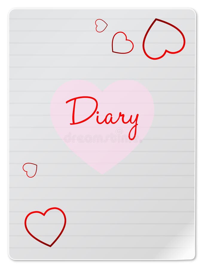 Love Diary stock illustration. Illustration of book, february - 29074184