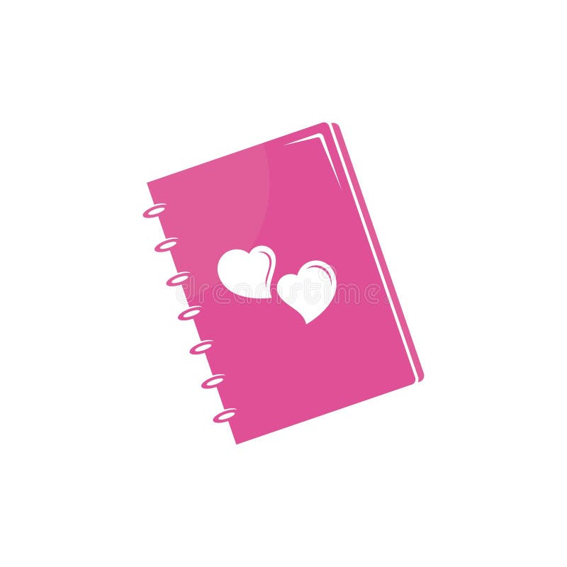 Love Diary Book Logo Vector Icon. Love Book Logo Icon Illustration ...