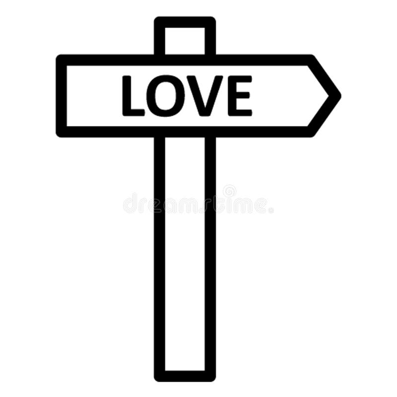 Love Direction, Signpost Isolated Vector Icon Which Can Be Easily ...