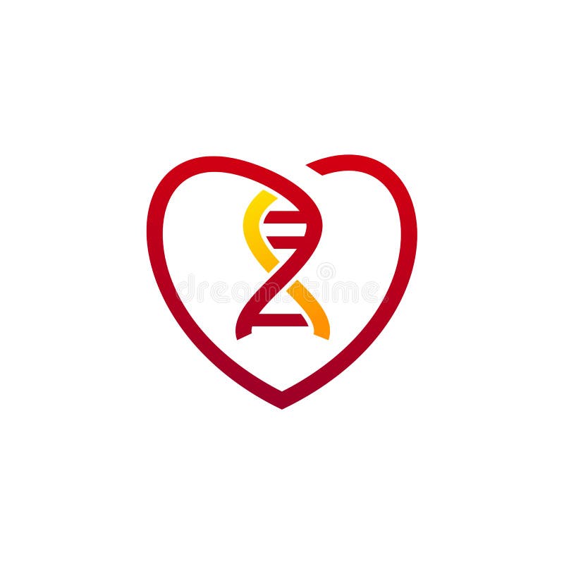 Love DNA Logo Vector Template, Creative DNA Logo Design Concepts Stock ...