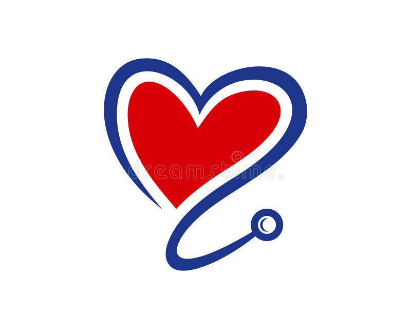 Love Doctor Stethoscope Logo Icon Template Stock Vector - Illustration ...