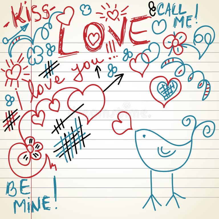 Romantic Love Doodles Stock Illustrations – 6,680 Romantic Love Doodles ...