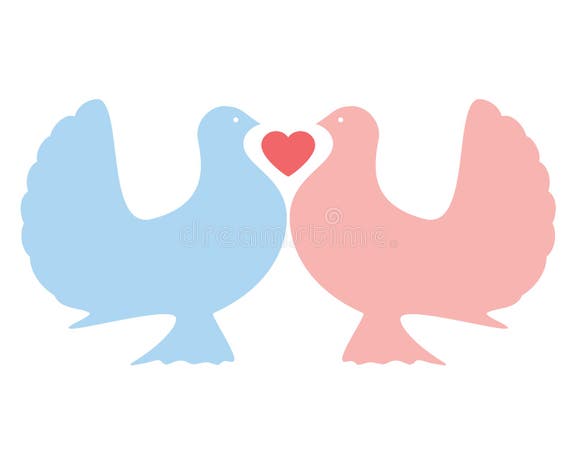 Two Doves Vector Stock Illustrations – 655 Two Doves Vector Stock ...