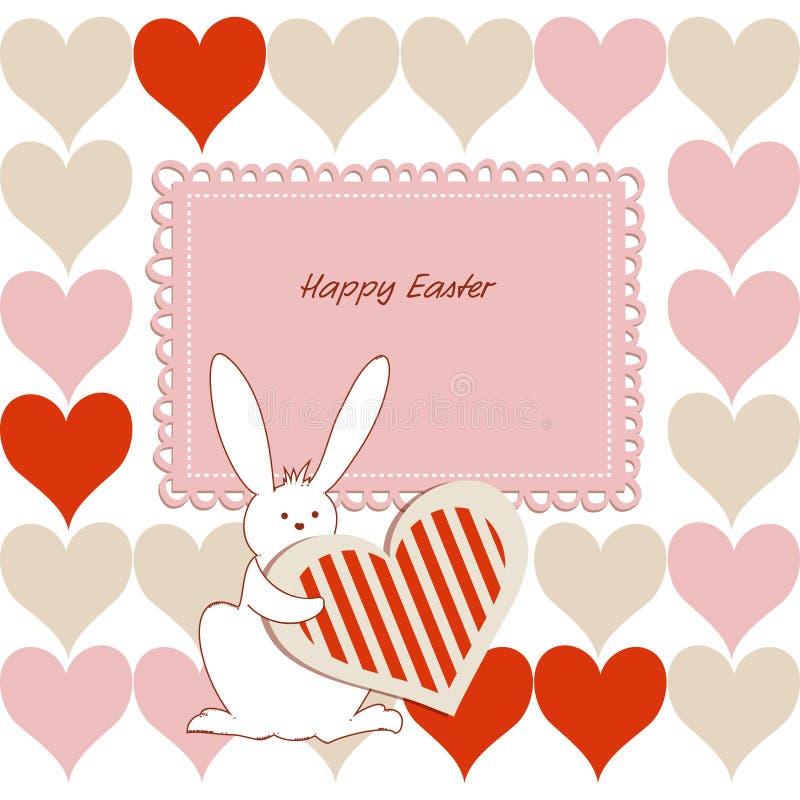 Love Easter Card for Children Stock Vector - Illustration of decorated ...
