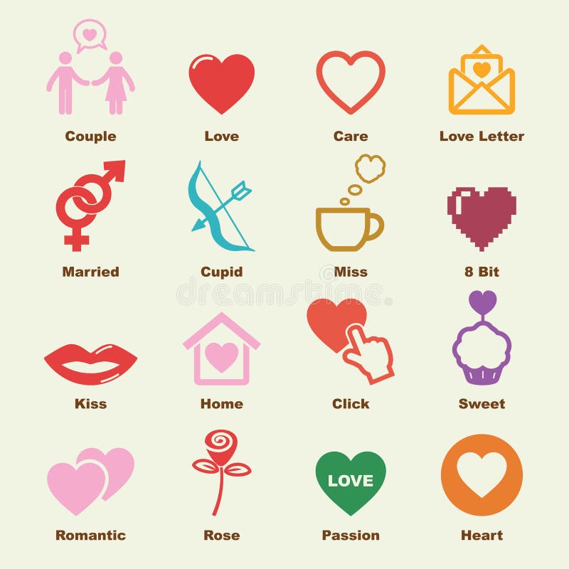 Love elements stock vector. Illustration of cupid, celebration - 58095272