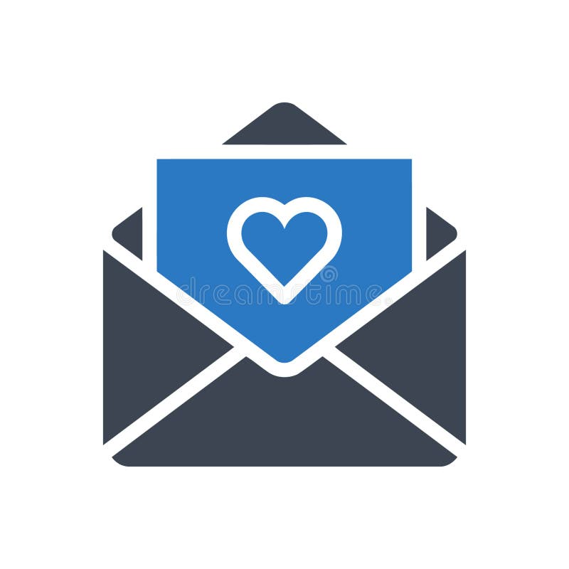 Love Email Icon stock vector. Illustration of affection - 361728551
