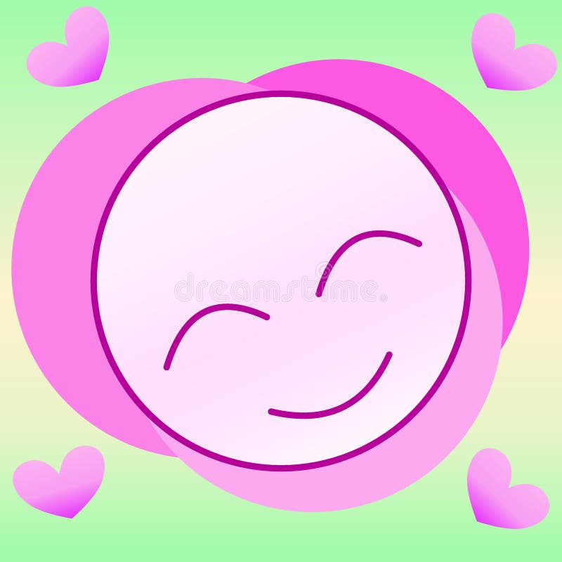 Love Face in Pink with Heart 04 Stock Vector - Illustration of mark ...