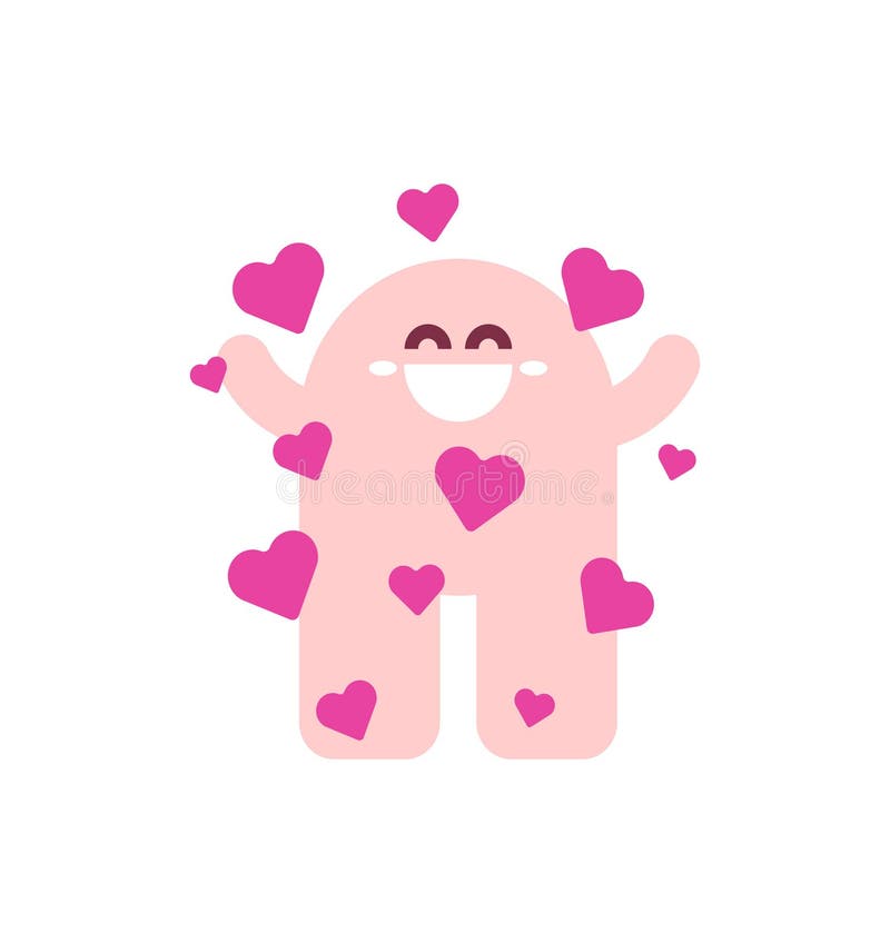 Love Emotion. Hearts and Joy of Falling in Love Stock Vector ...