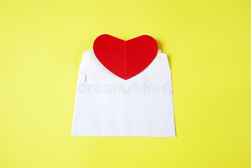 Love Envelopes with Hearts. Heart Postal Envelope Open Stock Image ...
