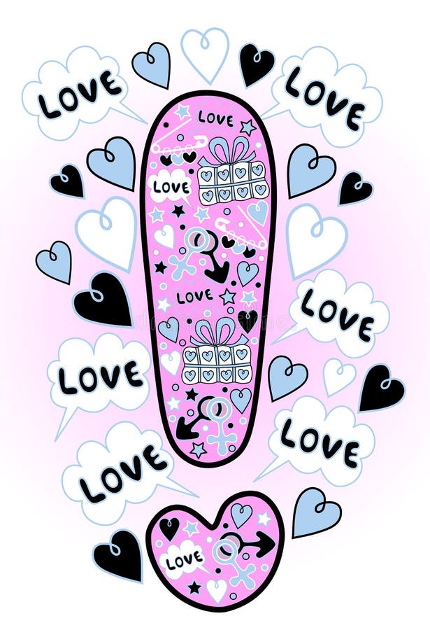 Love exclamation mark stock vector. Illustration of passion - 34250604