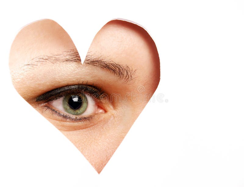Love eye stock photo. Image of romantic, adult, message - 12603866