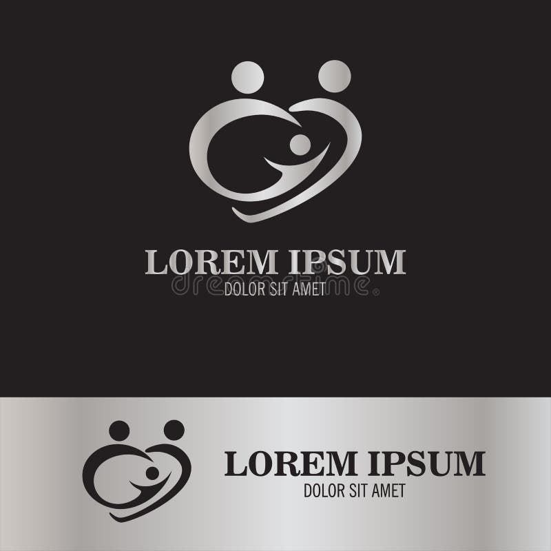 Love family logo stock vector. Illustration of vector - 82860807