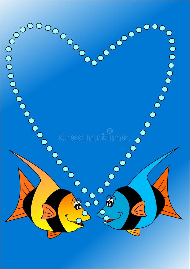 Love-fish stock vector. Illustration of escape, ocean - 13013377