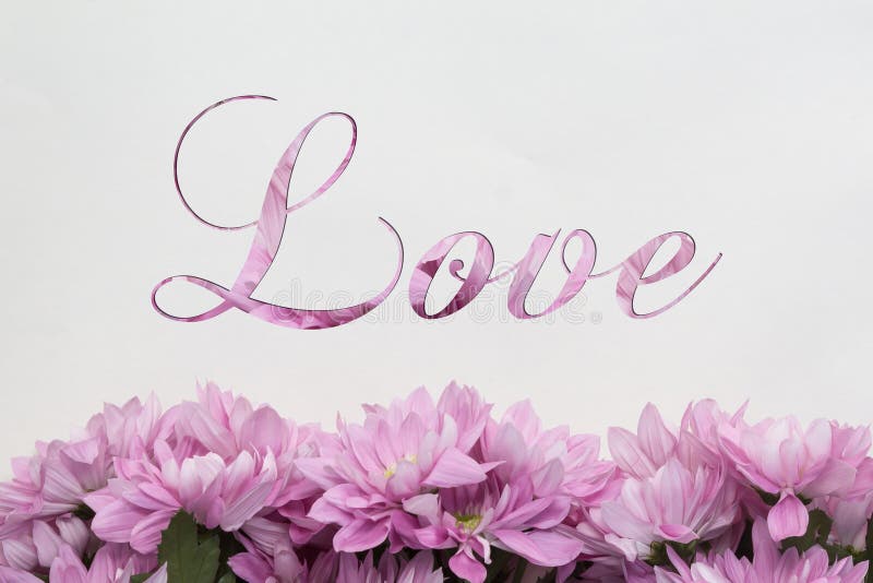 Love with flowers design stock illustration. Illustration of blossom ...