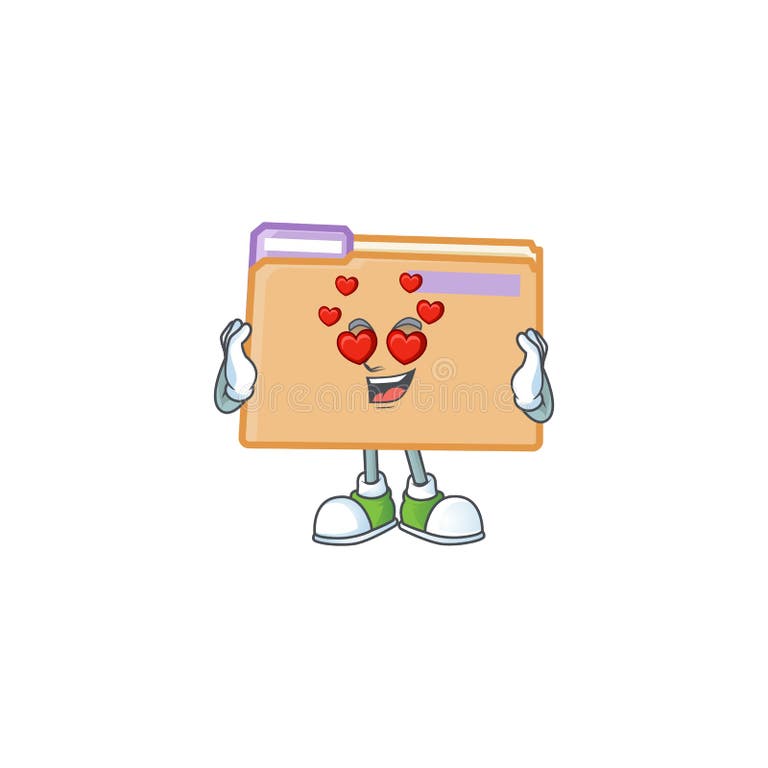 In Love Folder for Storage with Character Shape Stock Vector ...