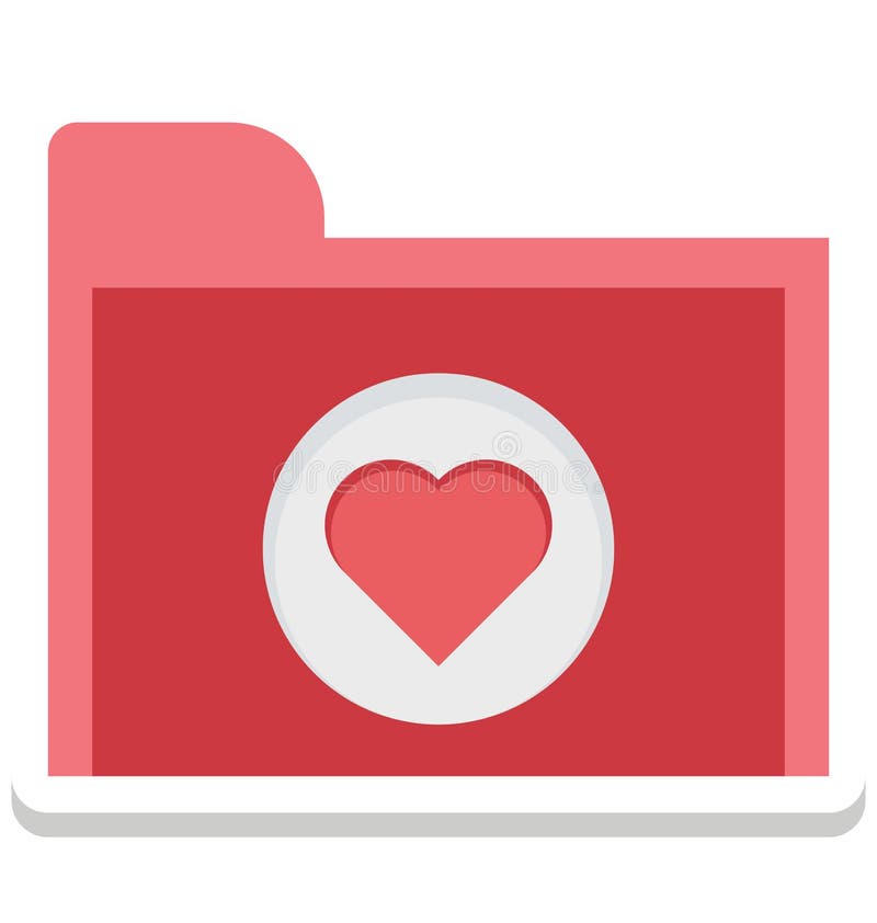 Love, Folder Vector Icon Editable Stock Vector - Illustration of love ...